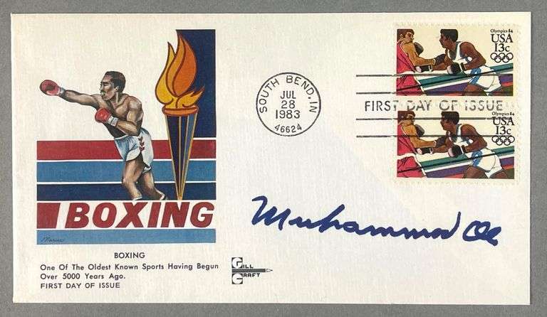 Muhammad Ali Signed First Day Cover Gill Craft Envelope with JSA COA ...
