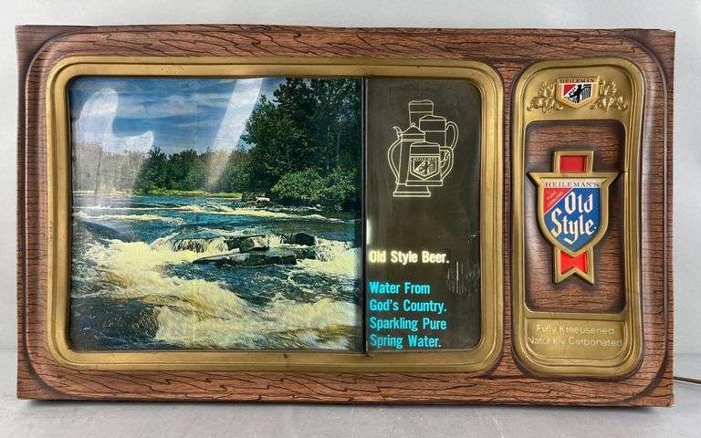 Old Style Beer Light-Up Motion Advertising Sign for Parts - Matthew ...
