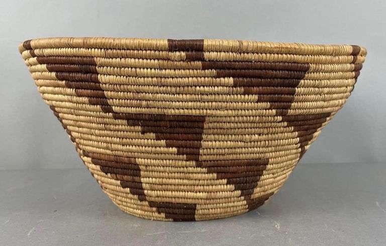 Native American Style Woven Basket - Matthew Bullock Auctioneers