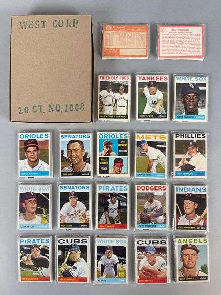 1964 Topps Baseball West Corps. Cello Fun Pack Vending Box of 20 with ...