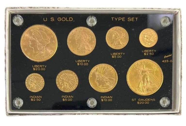 US Gold Type Set 1800's-1900's $20-$20-$5-$2.50 - Matthew Bullock ...