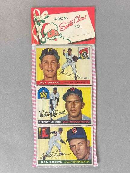 1955 Topps Baseball Christmas Rack Pack - Matthew Bullock Auctioneers