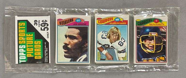 1977 Topps Football Rack Pack with Joe Greene on Top - Matthew Bullock ...
