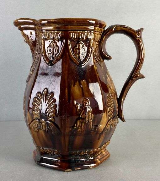 Bennington Classical Relief Stoneware Pitcher - Matthew Bullock Auctioneers