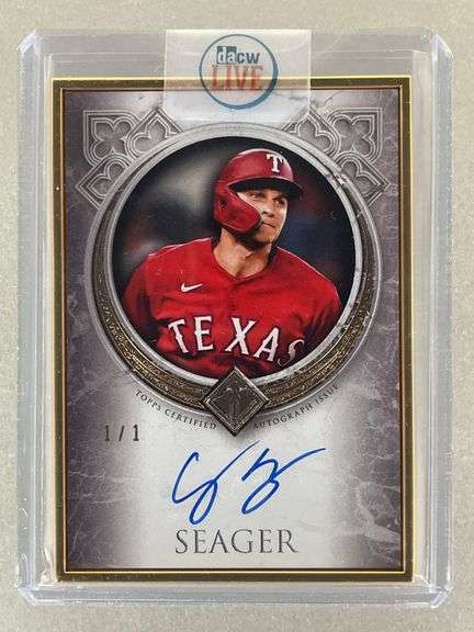 2023 Topps Transcendent Corey Seager Gold Frame Auto 1/1 - Matthew Bullock Auctioneers