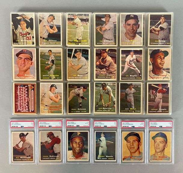 1957 Topps Baseball Complete Set with 6 PSA Graded Cards - Matthew ...