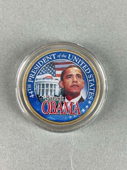 2008 Uncirculated 24K Gold Plated Barack Obama Commemorative Coin ...