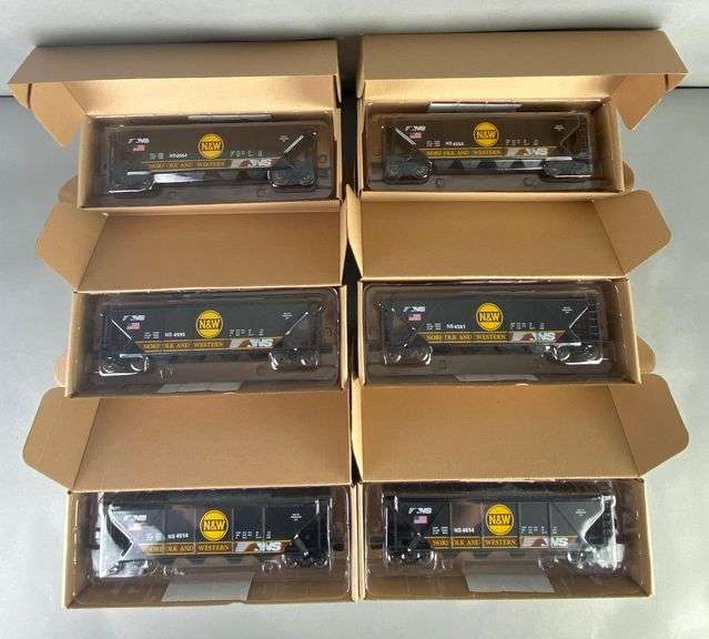 Group of 6 Menards O Scale N and W Train Hopper Cars - Matthew Bullock ...