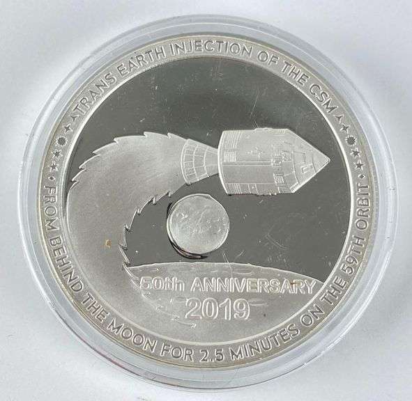 2019 Apollo 11 50th Anniversary Trans Earth Injection Of The CSM 1 oz ...