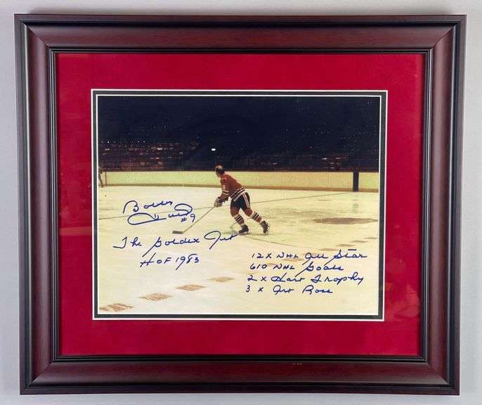 Framed Bobby Hull Signed Photo with 7 - Inscriptions - Matthew Bullock ...