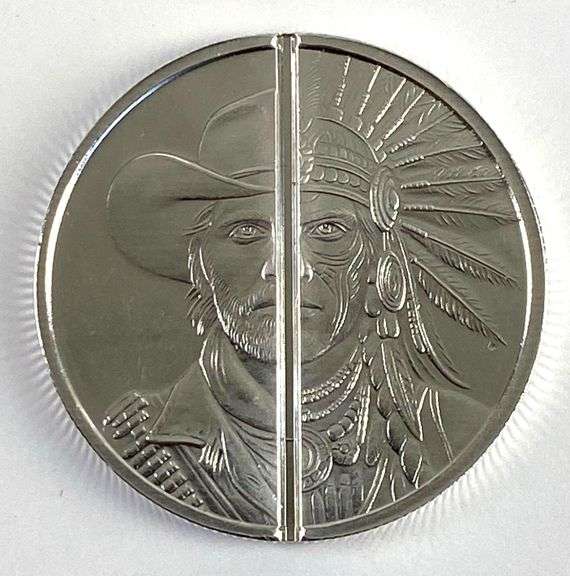 1 Oz .999 Silver Western Warrior Divisible Round - Matthew Bullock ...