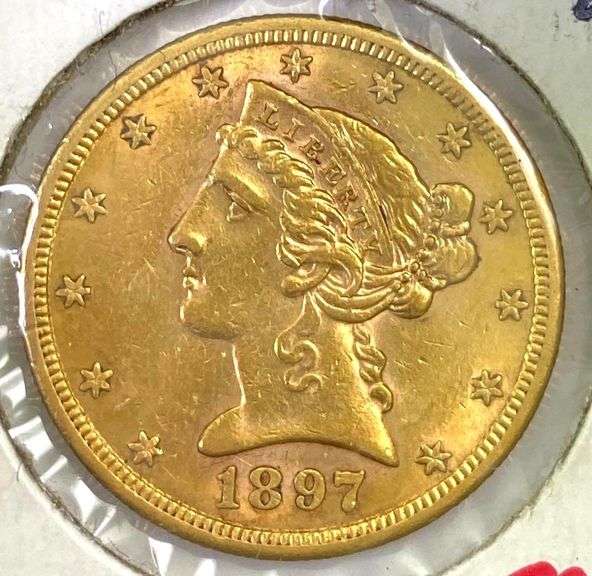 1879 S $5 US Liberty Head Gold Coin - Matthew Bullock Auctioneers