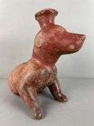 Pre-Columbian Colima Pottery Dog Vessel - Matthew Bullock Auctioneers