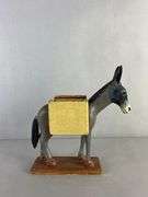 Hand Painted Donkey with Luggage Sculpture - Matthew Bullock Auctioneers