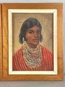 Group of 2 Jose Yepez South American Portraits Oil Paintings on Canvas ...