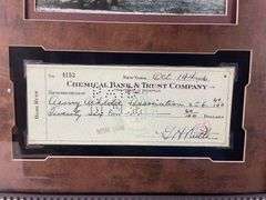 Framed Babe Ruth Final Farewell Photo and 1936 Signed Check ...