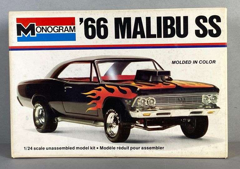 Monogram 1966 Malibu SS Plastic Model Kit - Matthew Bullock Auctioneers