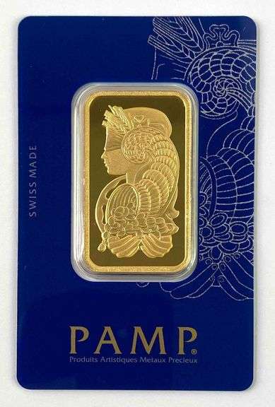 PAMP Suisse 1oz .999 Fine Gold Ingot/Bar - Matthew Bullock Auctioneers