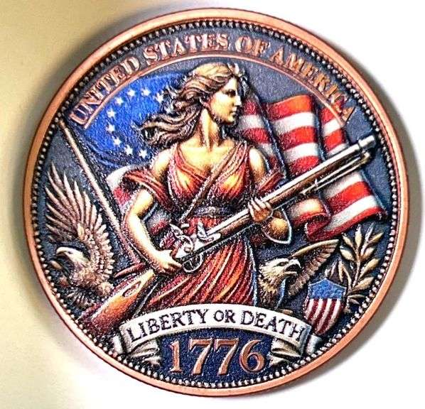1776 Liberty or Death 1 oz Copper Round - Matthew Bullock Auctioneers