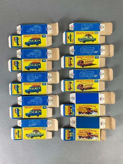 Group of 10 Matchbox Type F Boxes - Matthew Bullock Auctioneers