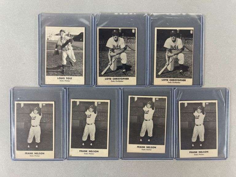 7 - 1950 Remar Baking Oakland Oaks Baseball Cards - Matthew Bullock ...