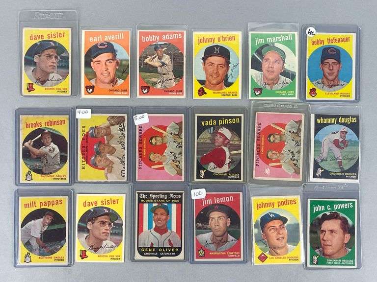 400+ 1959 Topps Baseball Cards with HOFs, Stars, and Rookies - Matthew ...