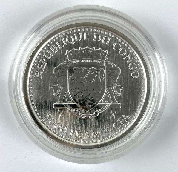 2016 Republique Du Congo Congo Silverback Gorilla 5000 Francs 1 oz .999 ...