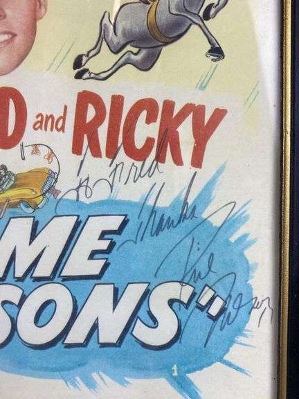 Framed Autographed Ricky Nelson Movie House Card - Matthew Bullock ...