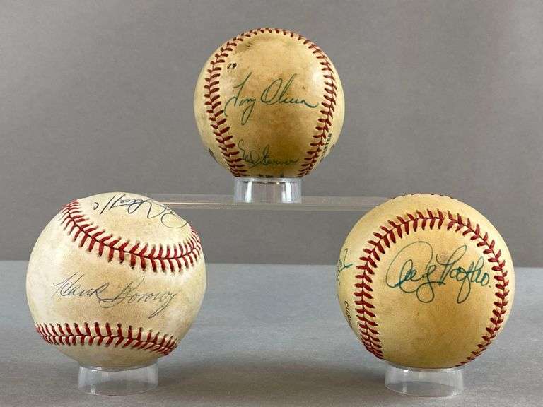 3 - Multi Signed Official MLB Rawlings Baseballs - Matthew Bullock ...