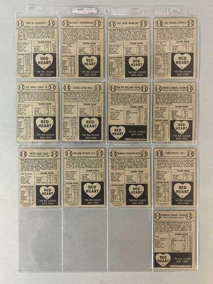 13 - 1954 Red Heart Baseball Cards with HOFs and Signature - Matthew ...