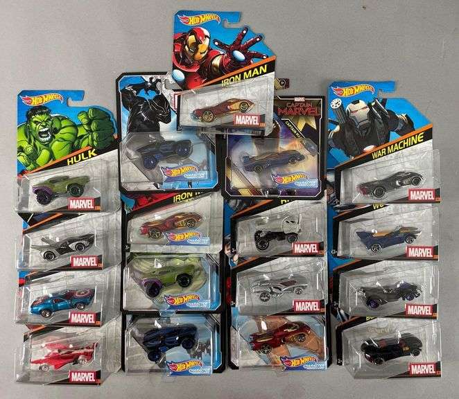 Group of Mattel Hot Wheels Marvel Comics Die-Cast Vehicles - Matthew ...