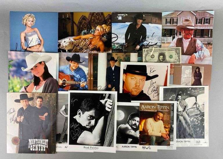 Group of 12 Country Artist Autographs and More - Matthew Bullock ...