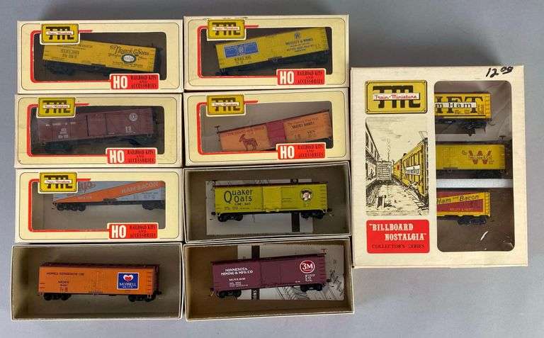 Group of 9 Train-Miniature HO Scale Train Cars - Matthew Bullock ...