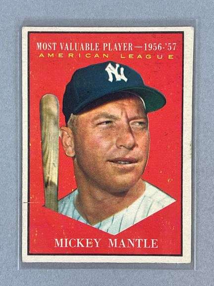 1961 Topps Mickey Mantle MVP #475 - Matthew Bullock Auctioneers
