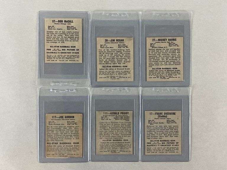 6 - 1948 Leaf Baseball Cards - Matthew Bullock Auctioneers