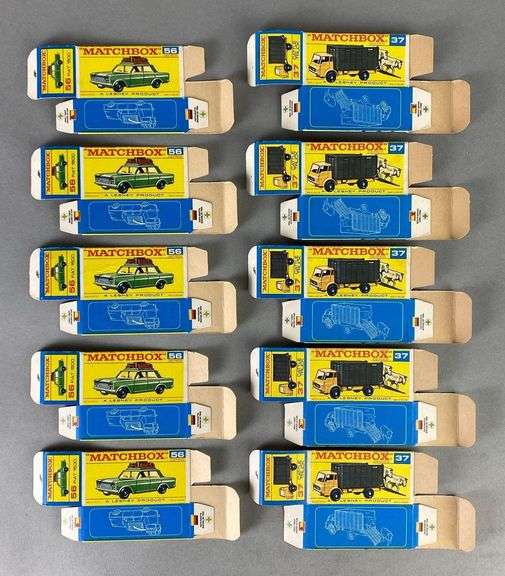 Group of 10 Matchbox Type F Boxes - Matthew Bullock Auctioneers