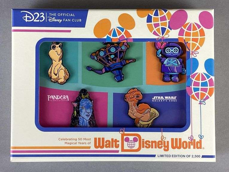 Walt Disney World D23 50th Anniversary Galactic Journeys Enamel Pin Set ...