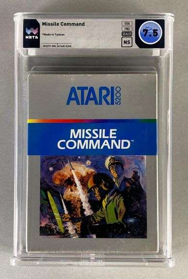 WATA Graded 1982 Atari 5200 Missile Command Video Game - Matthew ...