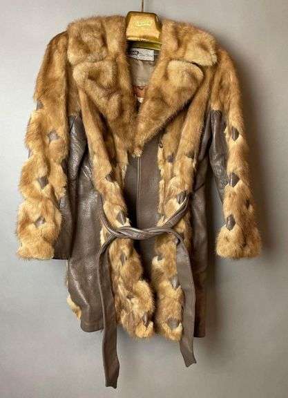 Vintage C.R. Cook Mink Fur and Leather Coat - Matthew Bullock Auctioneers