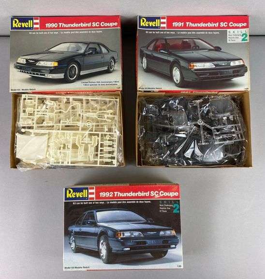 Group of 3 Revell Thunderbird SC Coupe Model Car Kits - Matthew Bullock ...