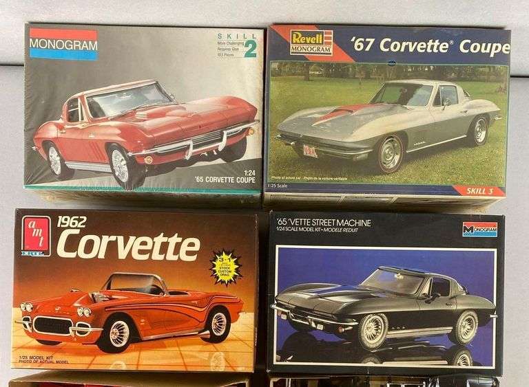 Group of 4 Chevrolet Corvette Model Car Kits - Matthew Bullock Auctioneers