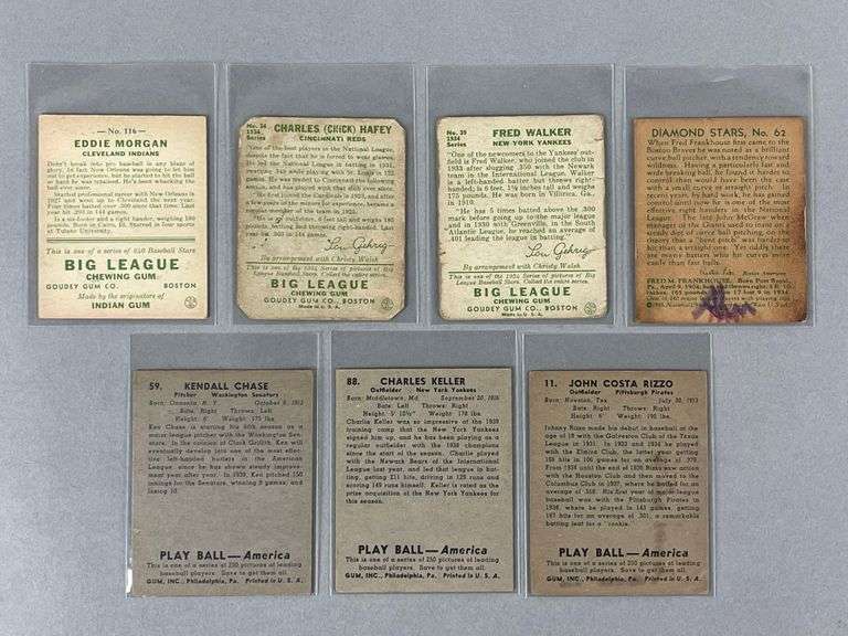 7 - 1930s Baseball Cards Diamond Stars, Goudey, and Play Ball - Matthew ...