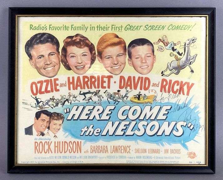 Framed Autographed Ricky Nelson Movie House Card - Matthew Bullock ...