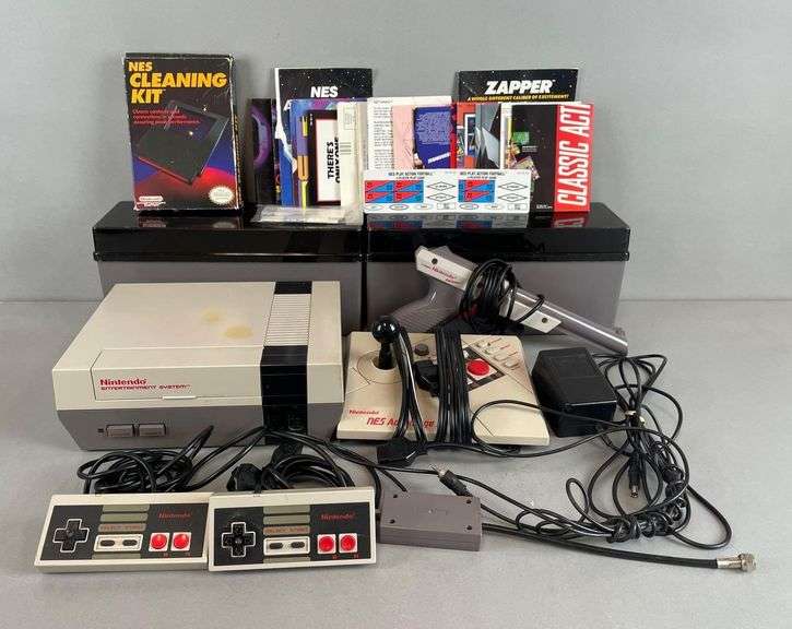 1985 Nintendo Entertainment System with Controllers and Accessories ...