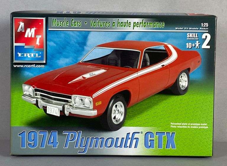 AMT ERTL 1974 Plymouth GTX Plastic Model Kit - Matthew Bullock Auctioneers