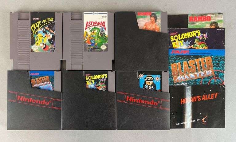 Group of 6 Vintage Nintendo Entertainment System Game Cartridges ...