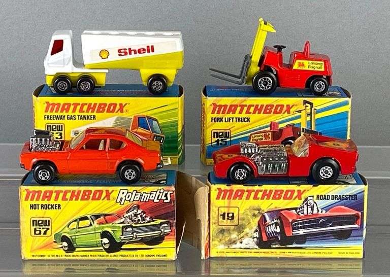 Group of 4 Matchbox No. 15, 19, 63, and 67 Die-Cast Vehicles - Matthew ...