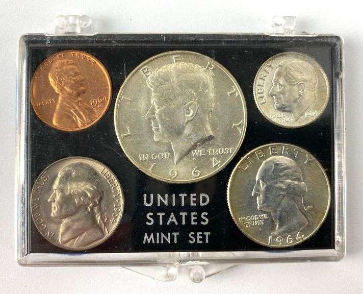 1964 US Mint Proof Coin Set - Matthew Bullock Auctioneers
