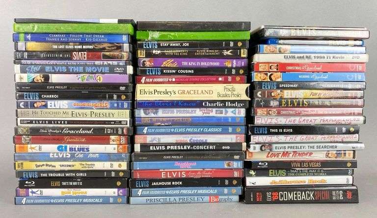 Large Group of Elvis DVDs and More - Matthew Bullock Auctioneers