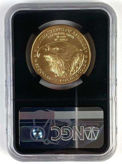 NGC Graded David J. Ryder 2022-W US $50 1 oz Gold Eagle Gold Coin MS70 ...
